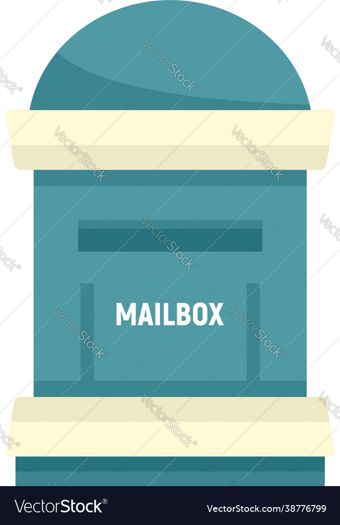 Office mailbox icon flat isolated Royalty Free Vector Image