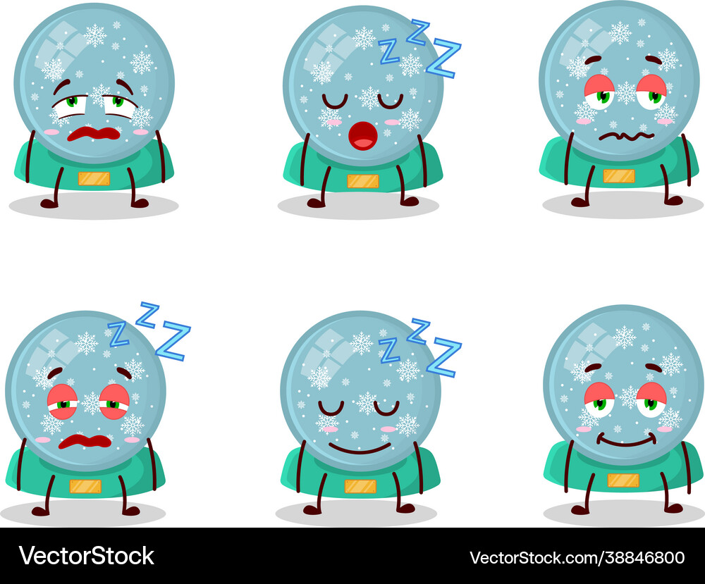 Cartoon character snowball with snowfall Vector Image