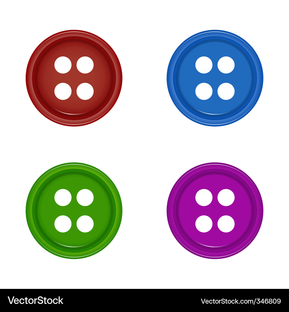 Shirt buttons Royalty Free Vector Image - VectorStock