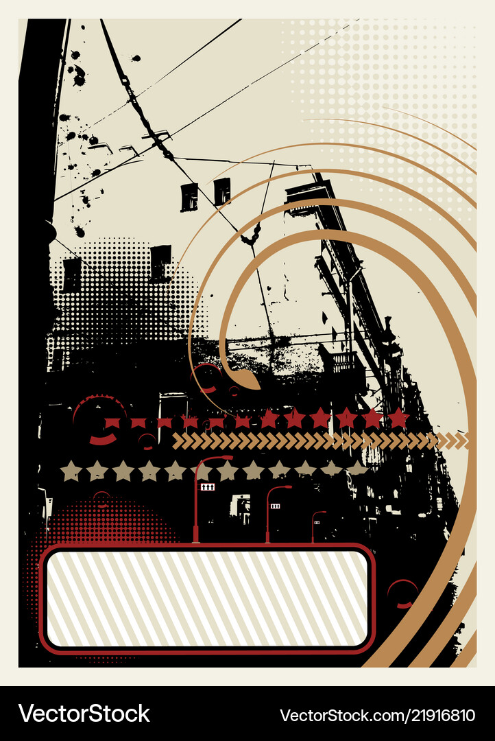 Grunge abstract city background Royalty Free Vector Image