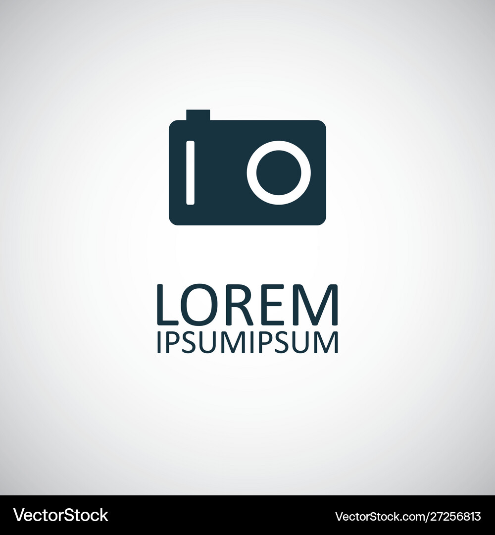 Photo camera icon for web and ui on white Vector Image