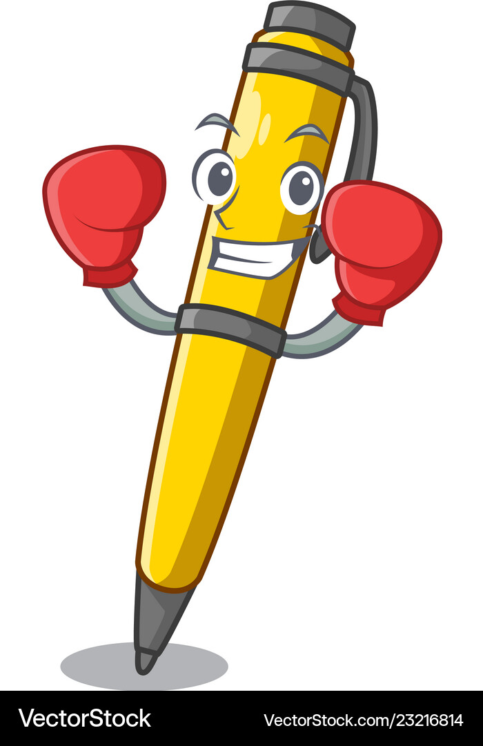 Boxing pen shape that on a cartoon Royalty Free Vector Image