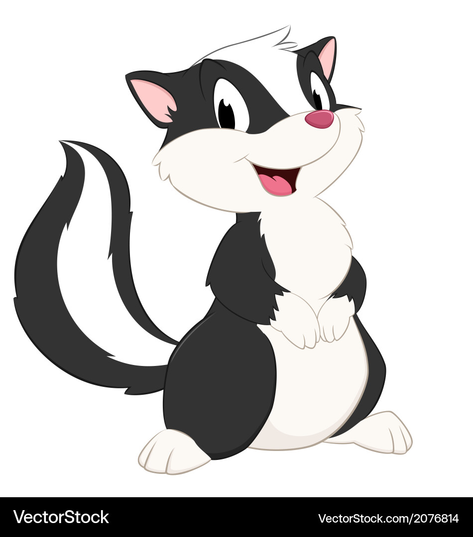 Cartoon skunk Royalty Free Vector Image - VectorStock