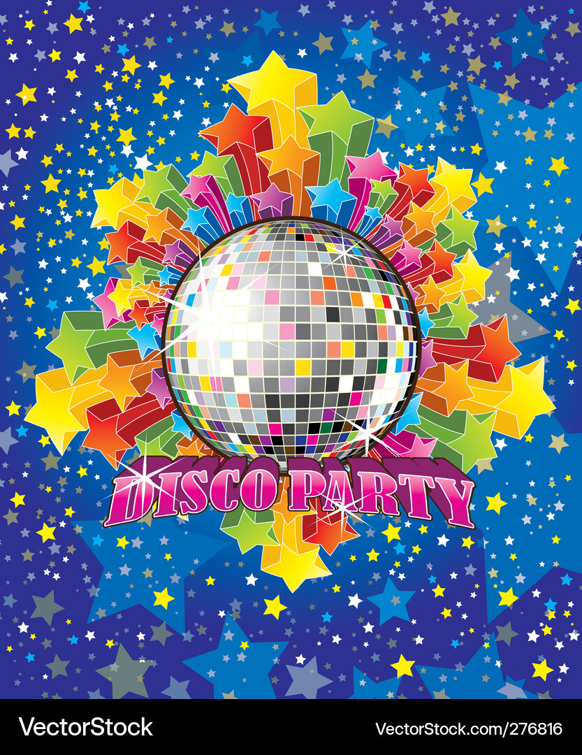 Disco party Royalty Free Vector Image - VectorStock