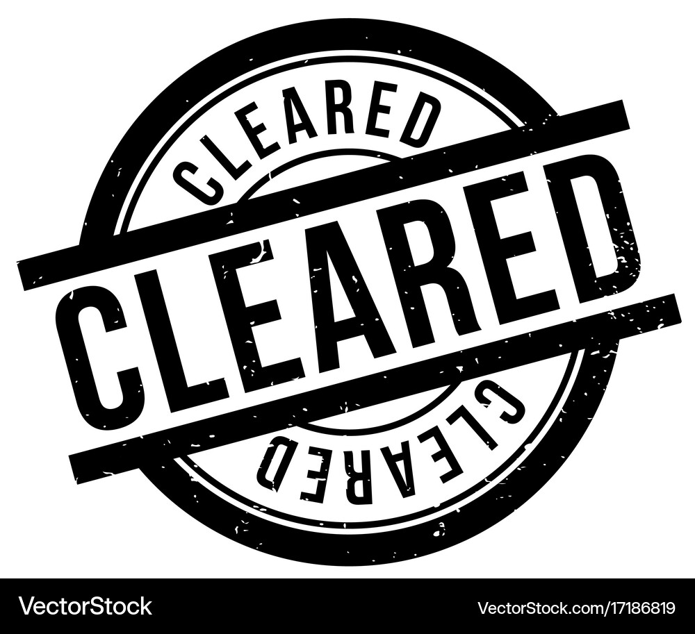Cleared rubber stamp Royalty Free Vector Image