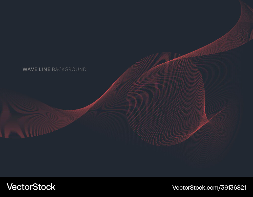 Abstract blue and red wave or wavy line flowing Vector Image