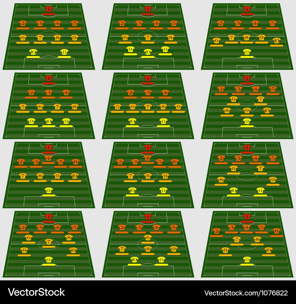 Football tactic Royalty Free Vector Image - VectorStock