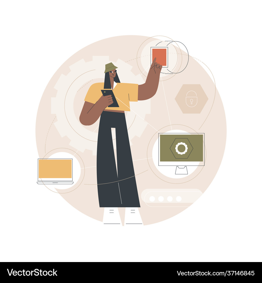 Cross-device tracking abstract concept Royalty Free Vector