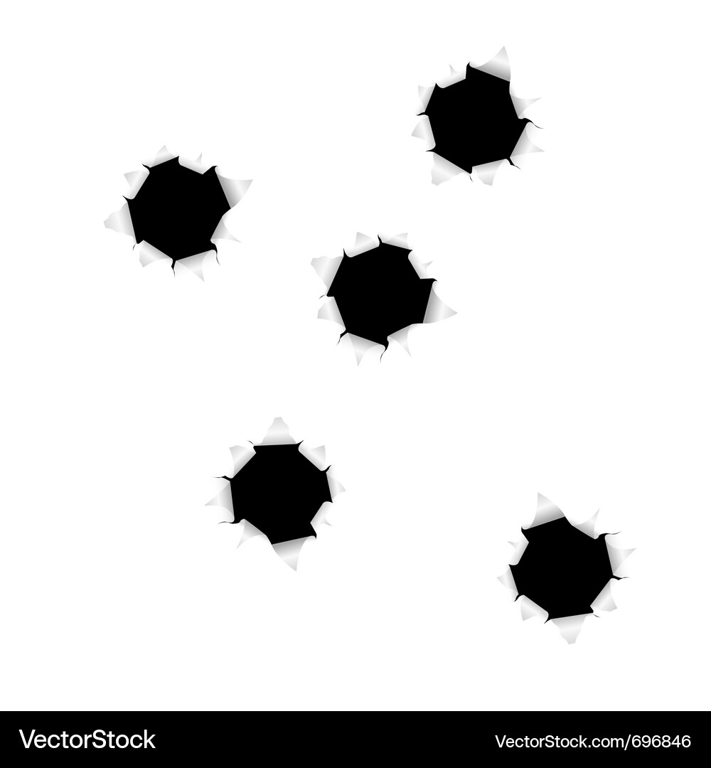 Bullet holes Royalty Free Vector Image - VectorStock