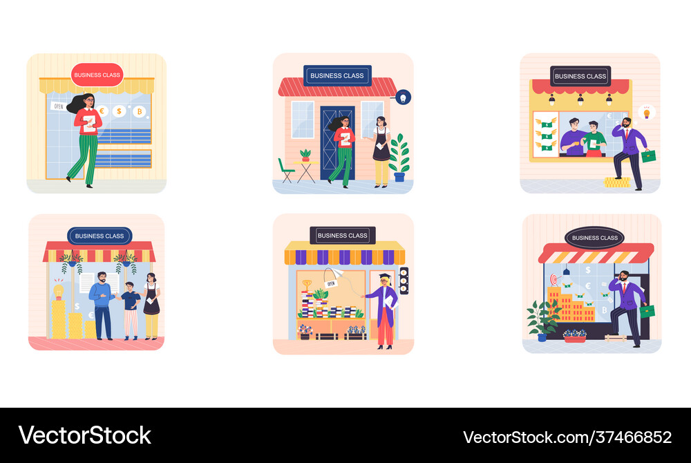 Business class consultant communicates Royalty Free Vector