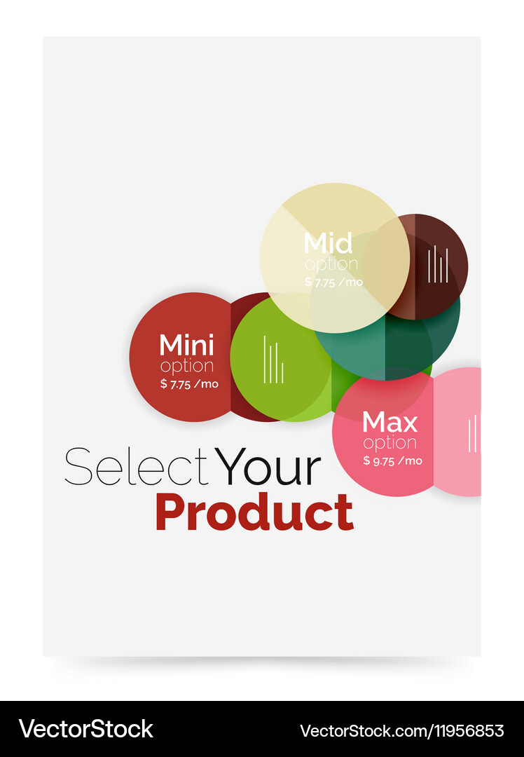 Business layout - select your product with sample Vector Image