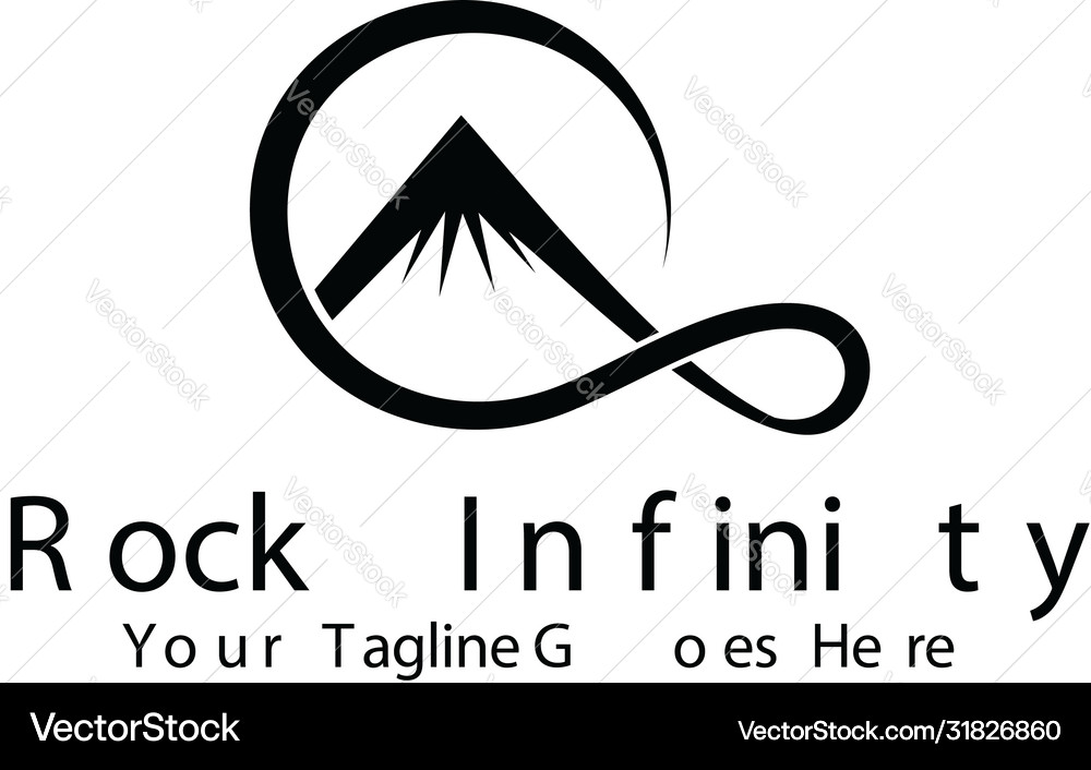Rock infinity logo Royalty Free Vector Image - VectorStock