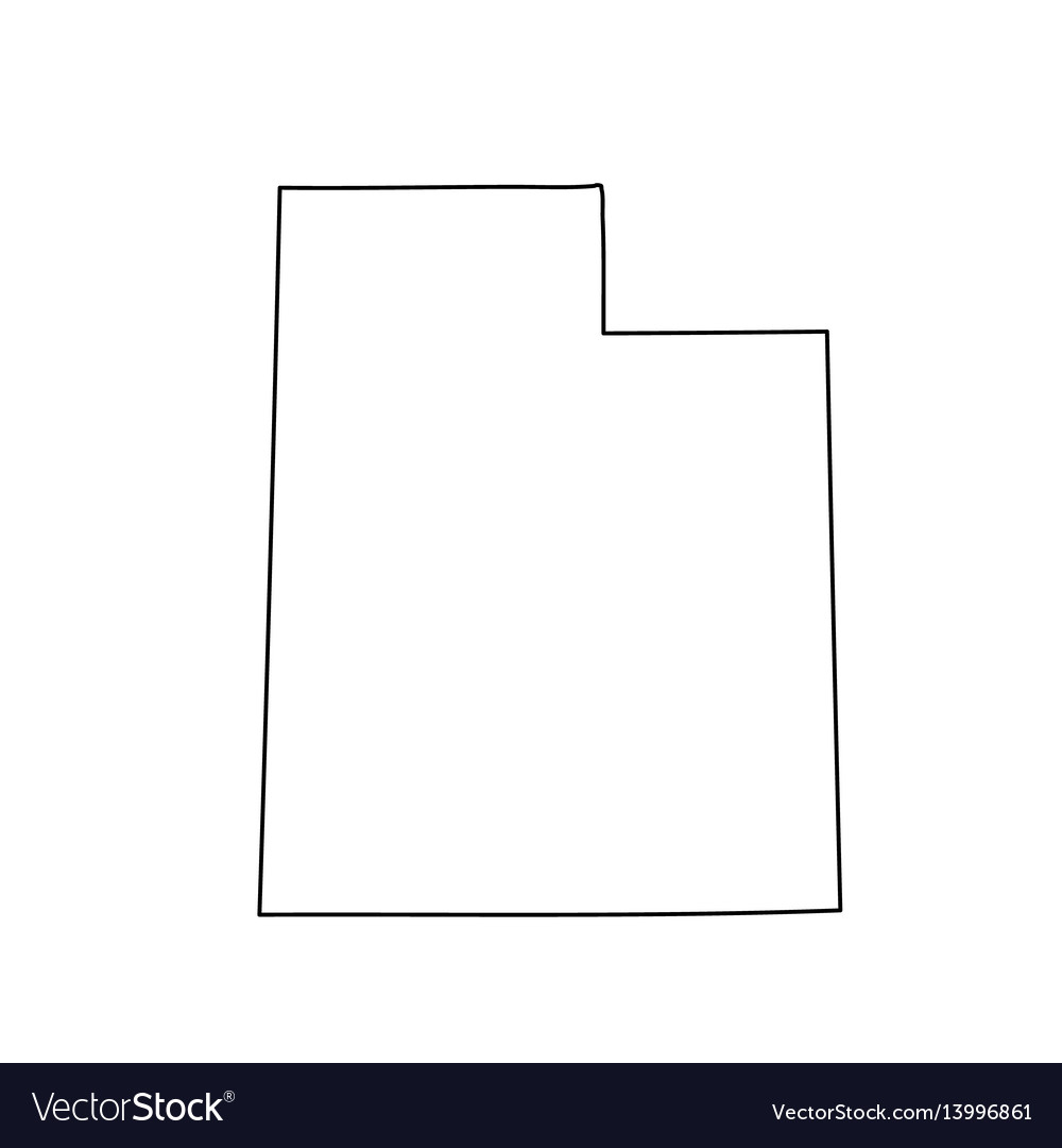 Map of the us state of utah Royalty Free Vector Image - VectorStock