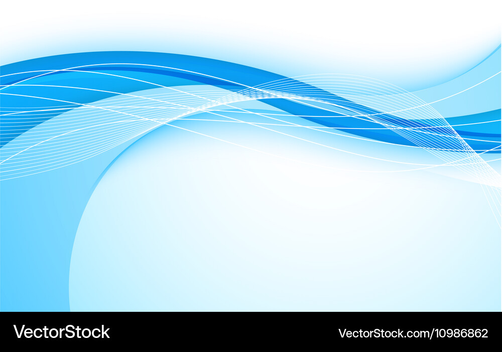 Abstract blue waves - data stream concept Vector Image