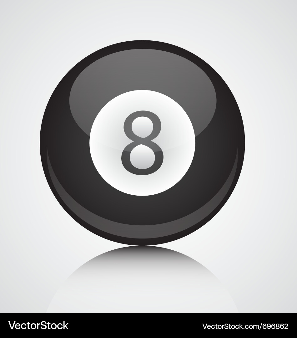 Isolated eight ball Royalty Free Vector Image - VectorStock