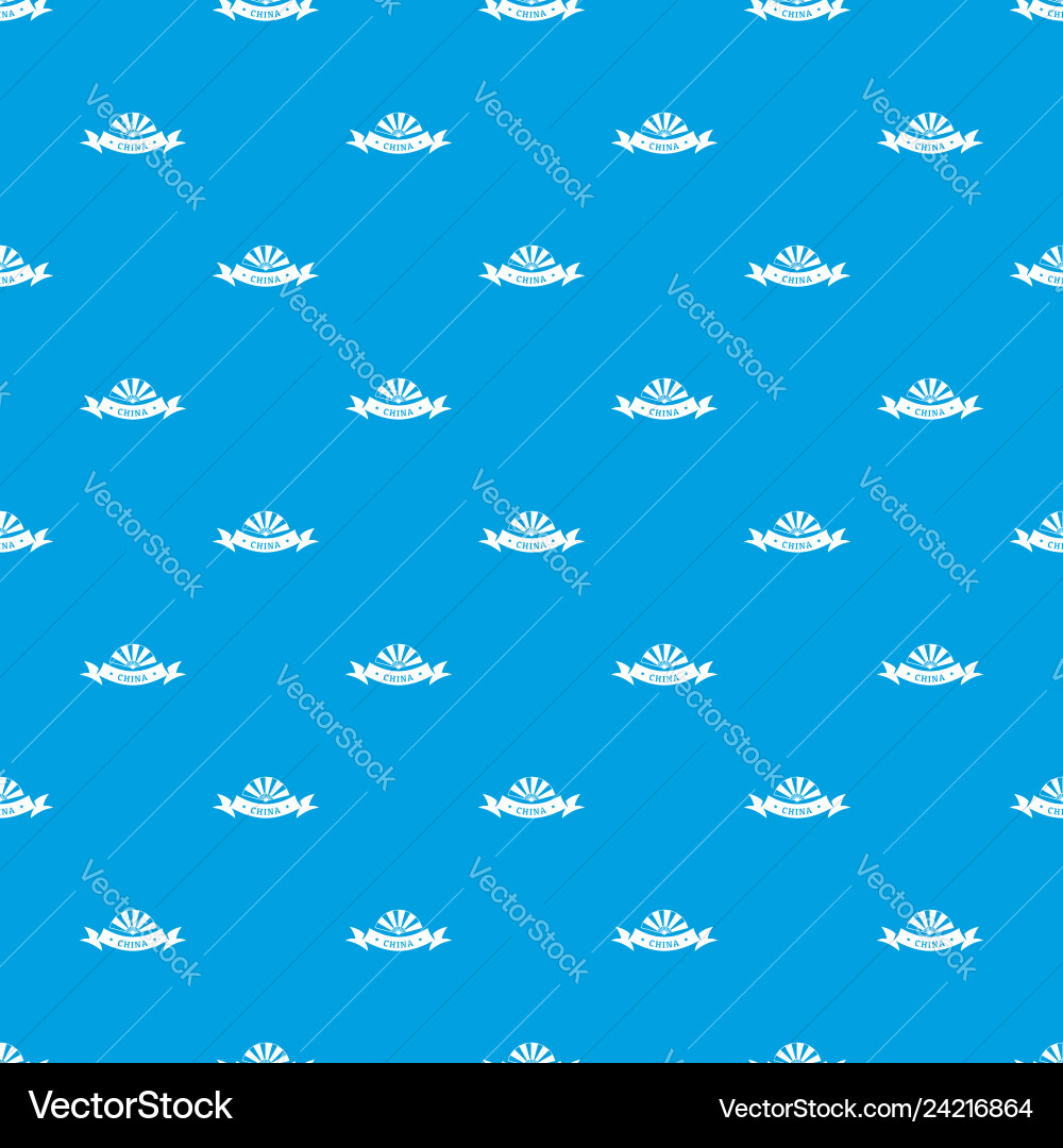 China restaurant pattern seamless blue Royalty Free Vector