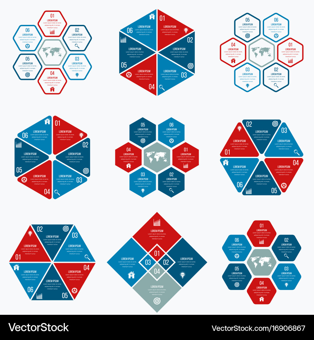 Set with infographics Royalty Free Vector Image