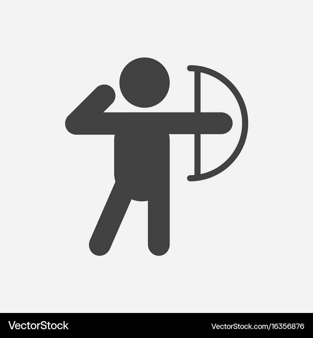 Olympic games archery player athlete icon Vector Image