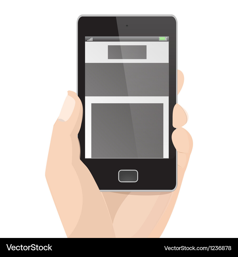 Responsive Layout Vertical Display Mobile Phone Vector Image