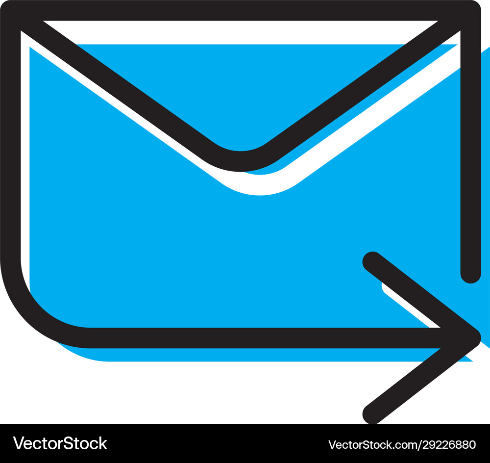 Sending a message icon isolated on white Vector Image