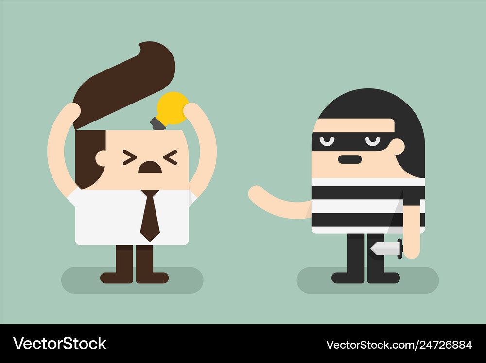 Idea stealing Royalty Free Vector Image - VectorStock