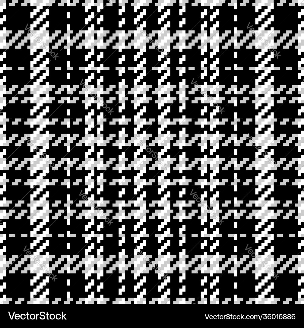 Plaid check pattern in black and white seamless Vector Image