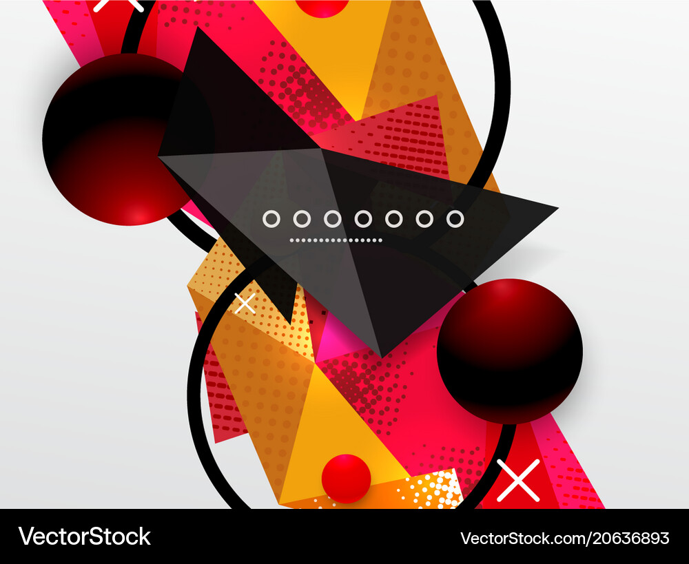Color geometric abstract composition Royalty Free Vector