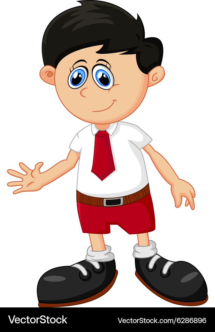 Cartoon happy student Royalty Free Vector Image