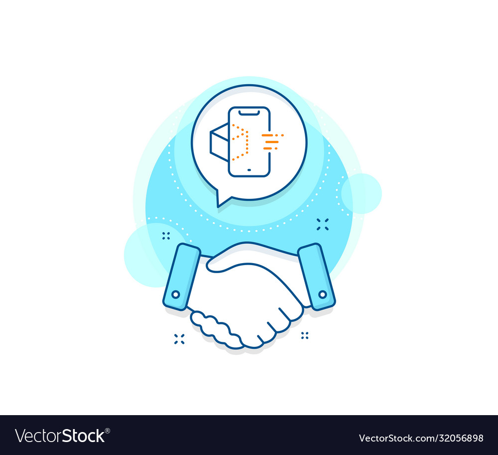 Augmented reality phone line icon vr simulation Vector Image Augmented reality phone line icon vr simulation Vector Image