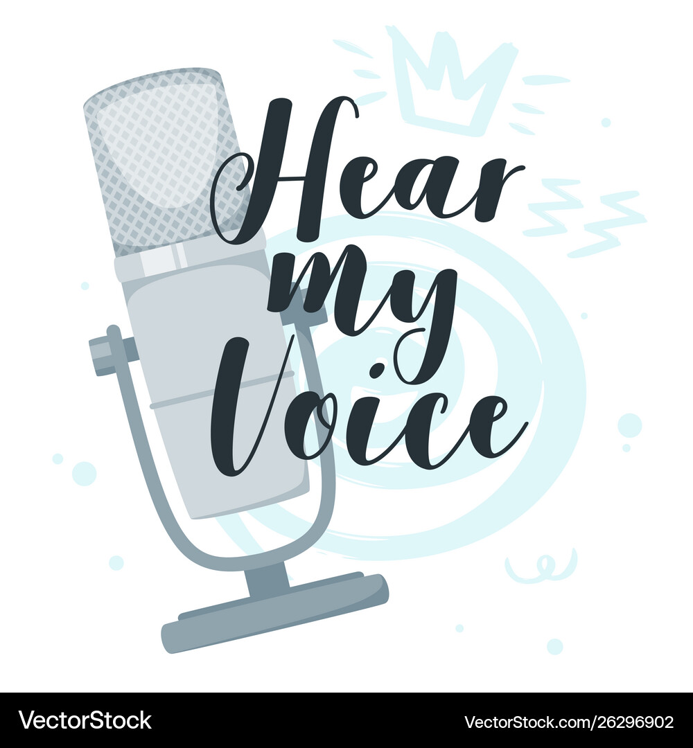 Hear my voice flat Royalty Free Vector Image - VectorStock