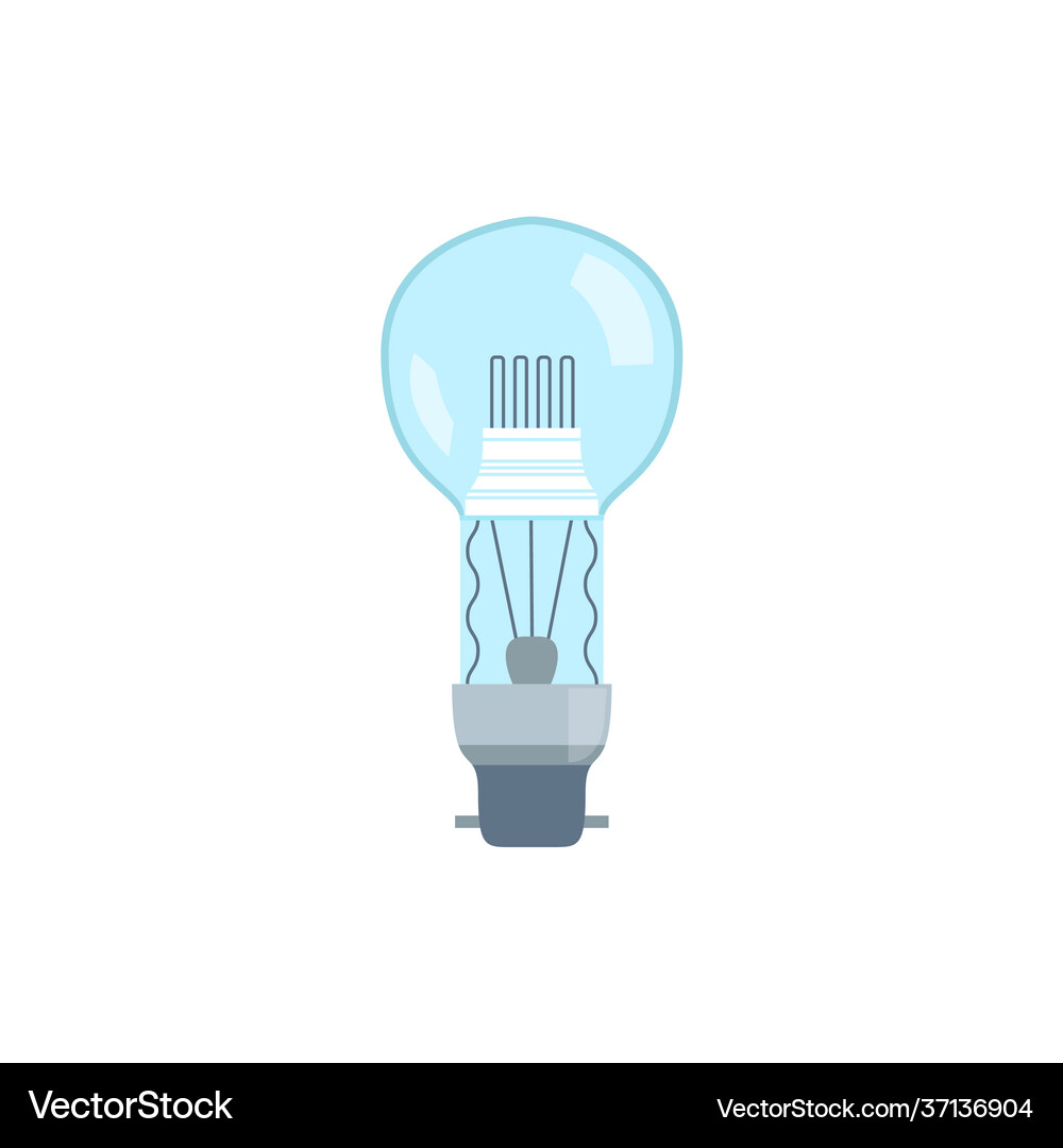 Incandescent energy saving light bulb flat Vector Image