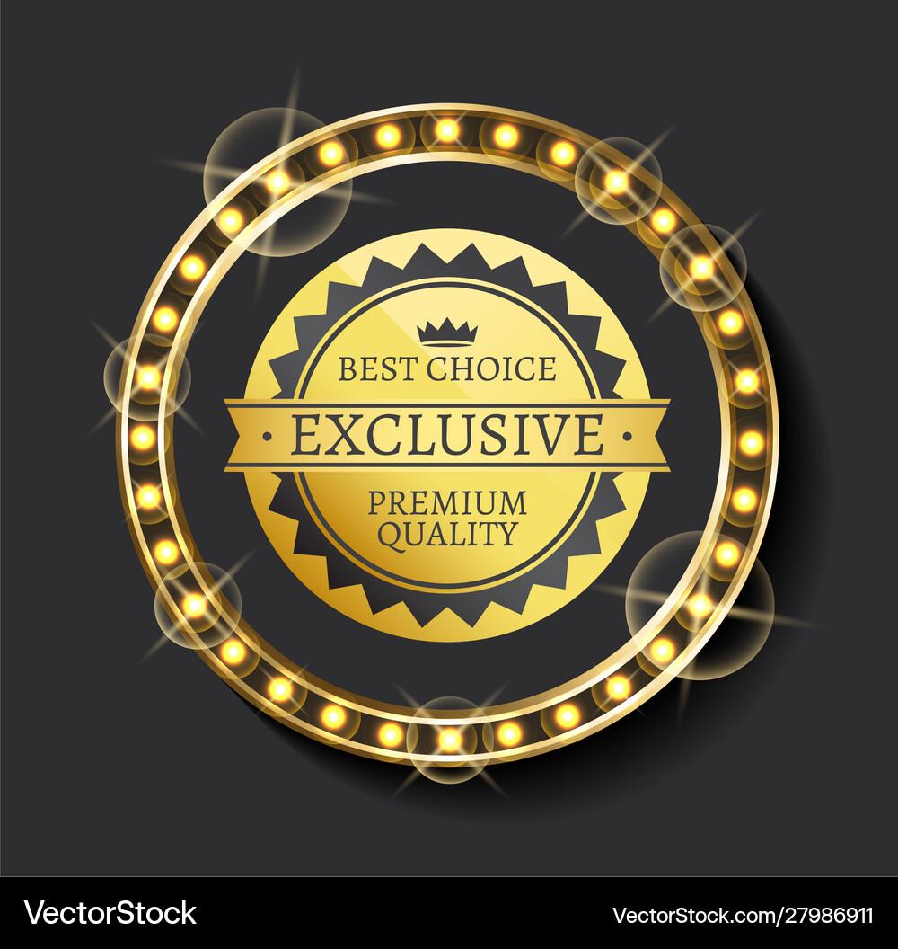 Exclusive ad best choice premium quality Vector Image