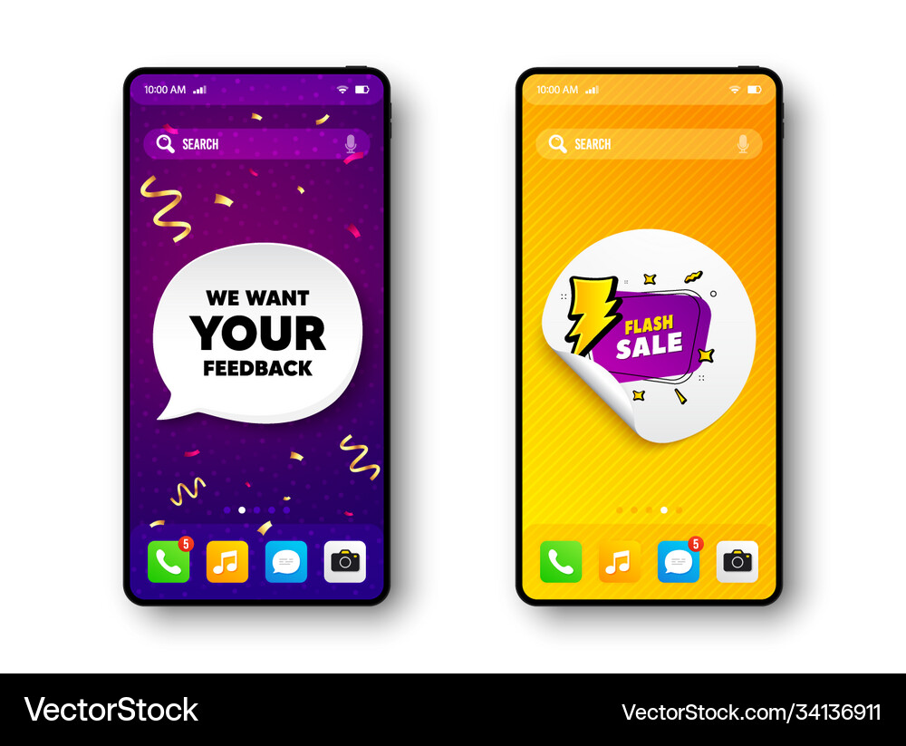 Flash sale banner discount sticker shape Vector Image