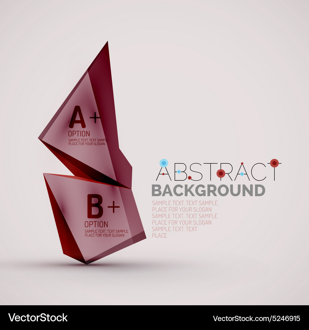 Geometric shapes with sample text abstract Vector Image