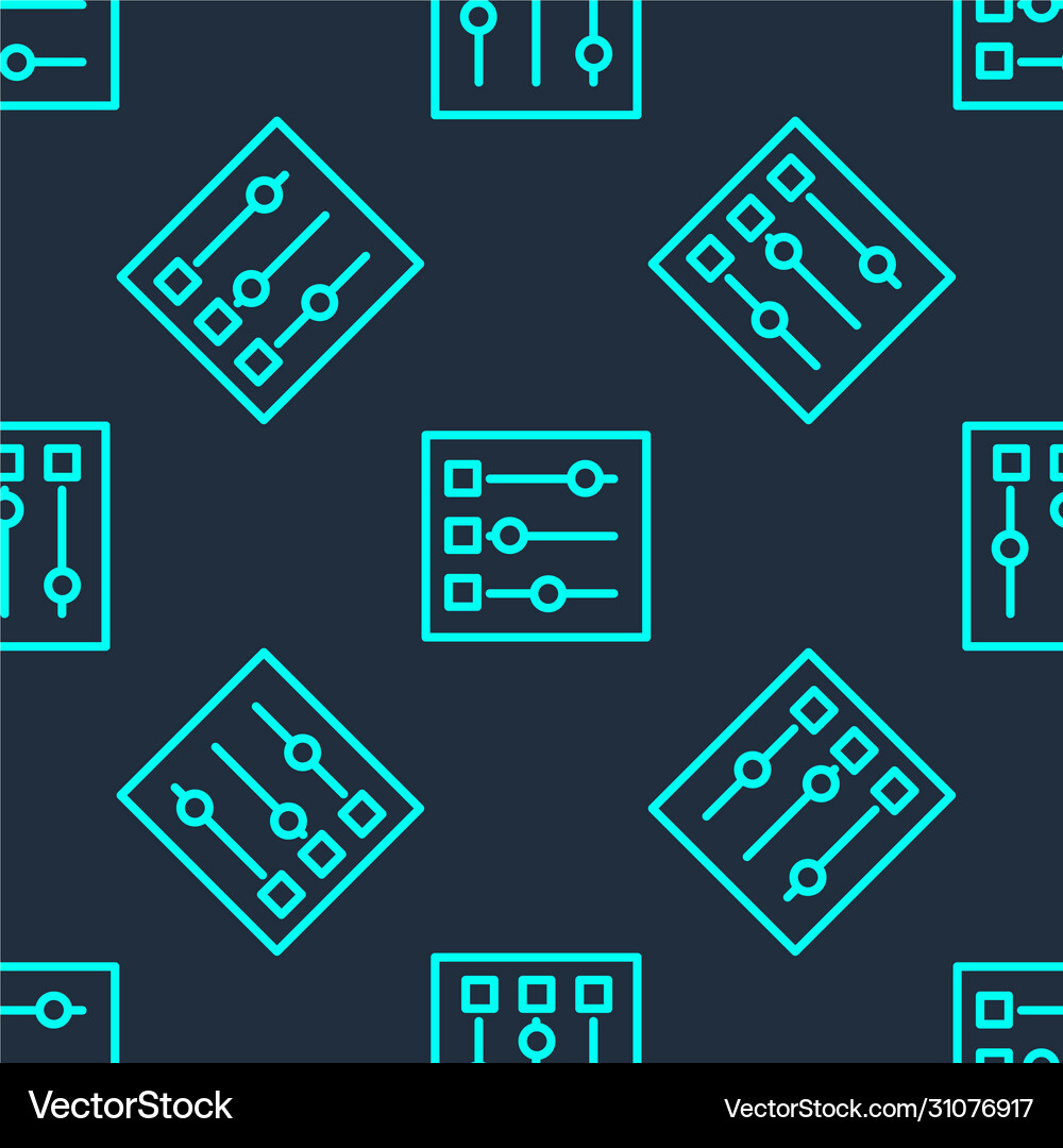 Green line car settings icon isolated seamless Vector Image