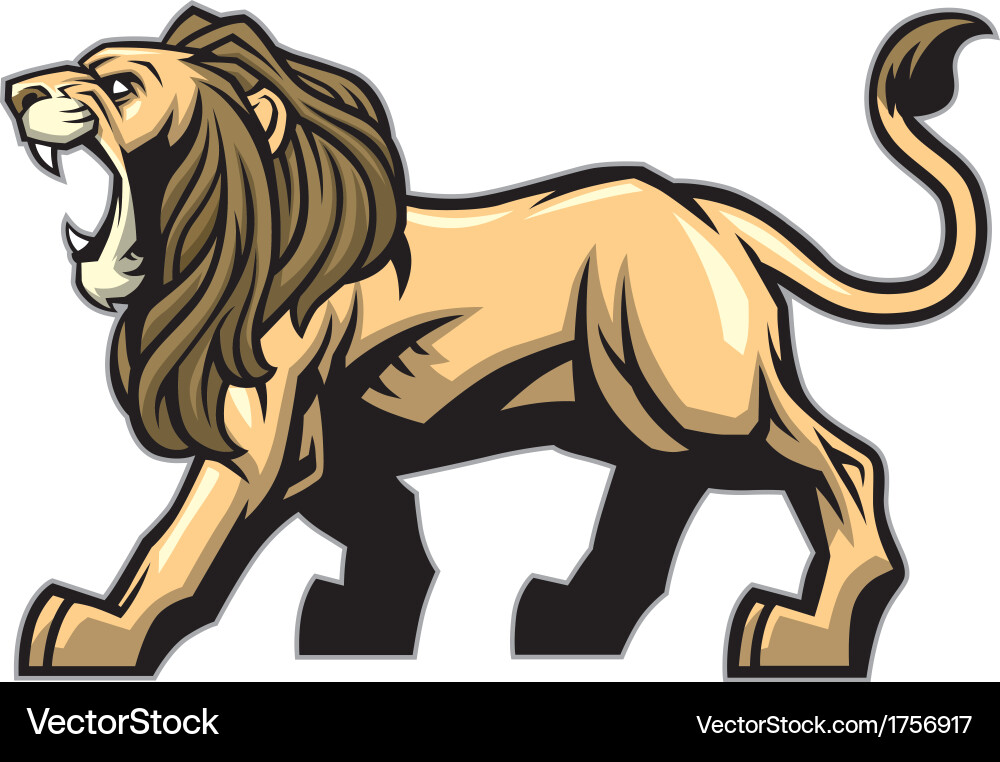 Lion mascot Royalty Free Vector Image - VectorStock