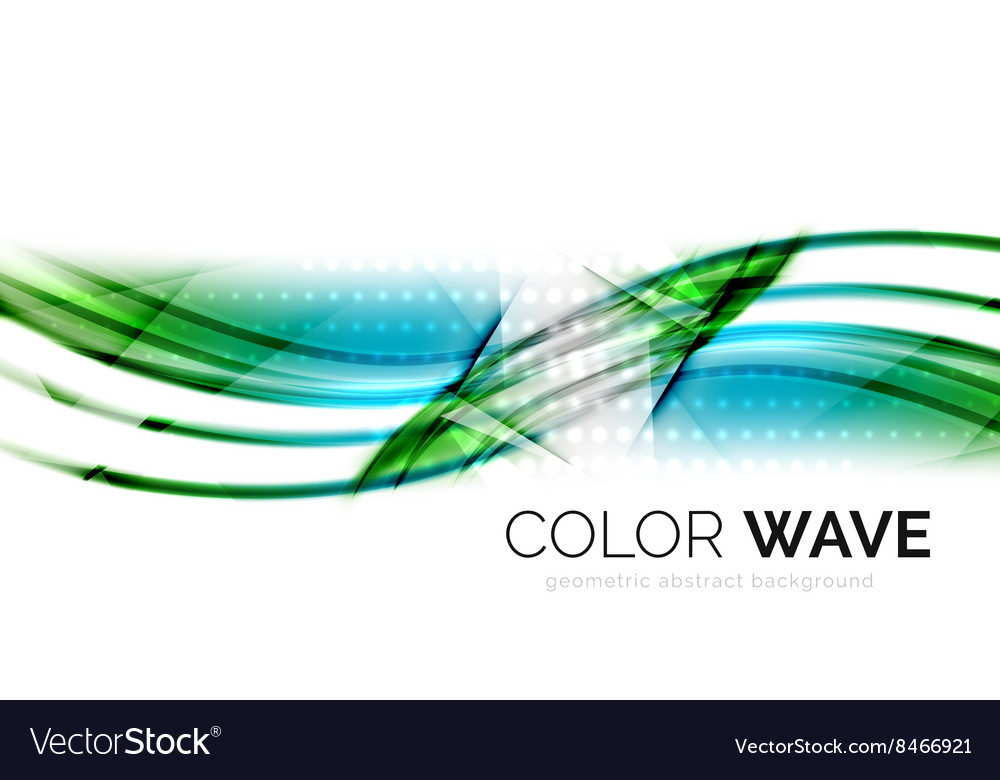 Abstract color wave design element Royalty Free Vector Image