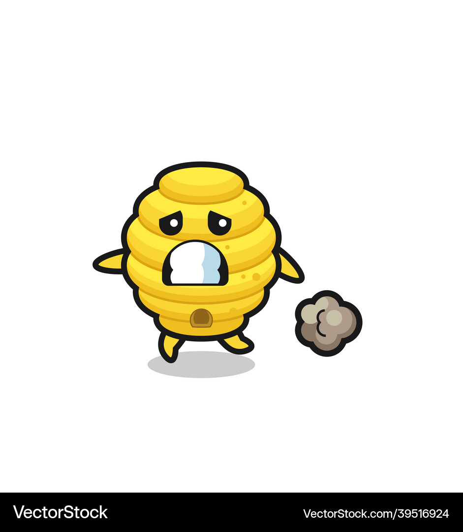 Bee hive running in fear Royalty Free Vector Image