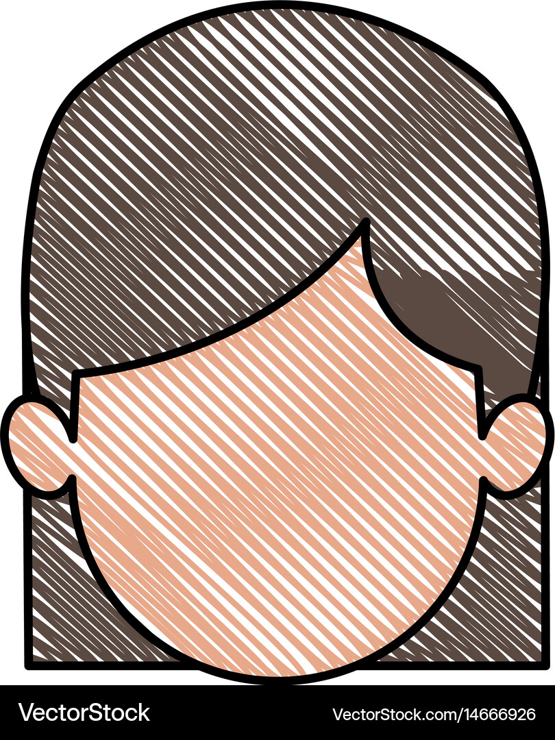 Drawing head girl faceless character image Vector Image