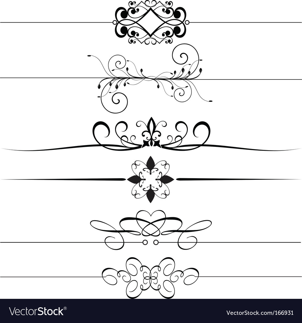 Decorative footers Royalty Free Vector Image - VectorStock Decorative footers Royalty Free Vector Image - VectorStock