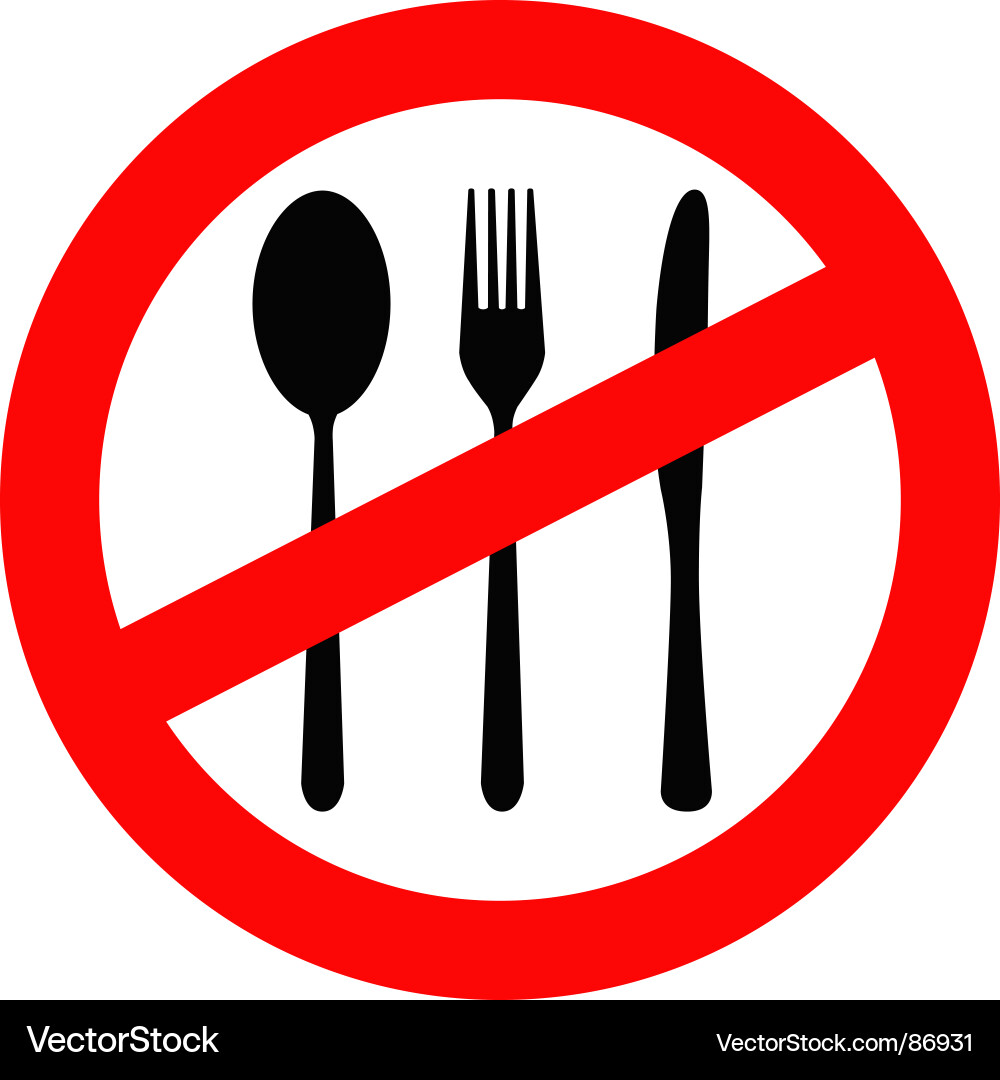 No eating sign Royalty Free Vector Image - VectorStock