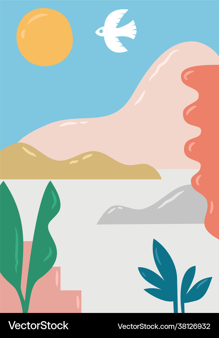 Modern minimalist abstract natural abstract Vector Image