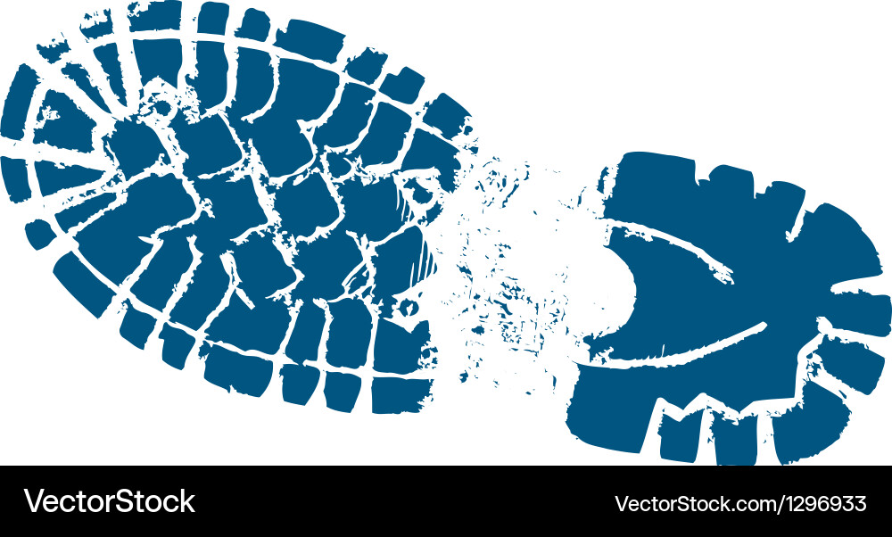 Hiking boot track Royalty Free Vector Image - VectorStock