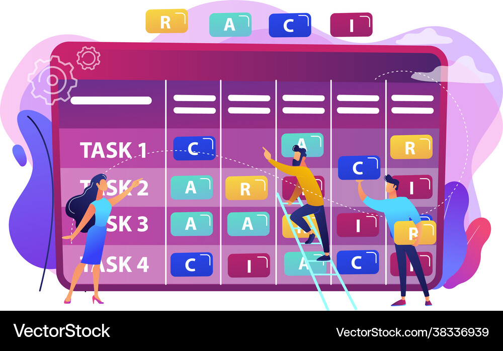 Raci matrix concept Royalty Free Vector Image - VectorStock