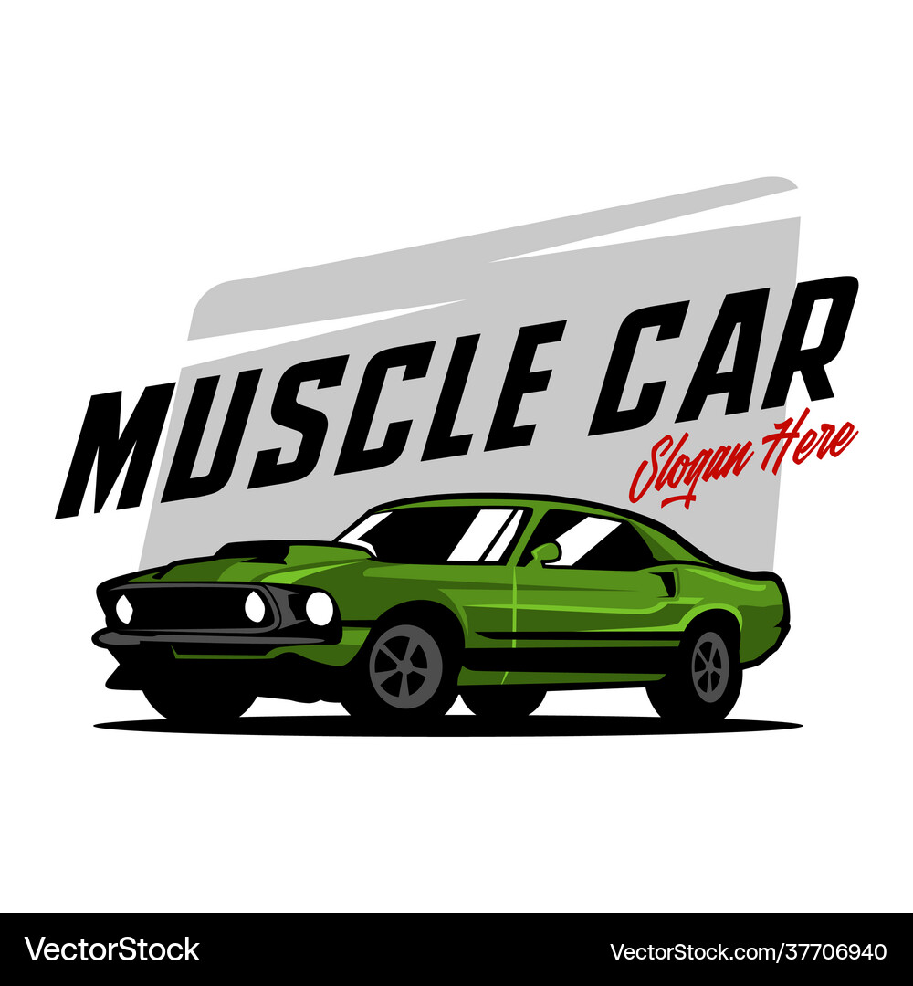 Muscle car Royalty Free Vector Image - VectorStock