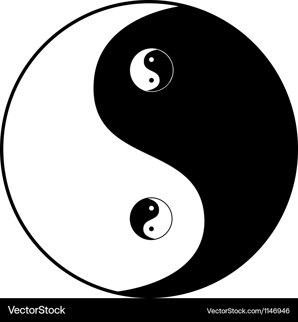 Ying yang symbol Royalty Free Vector Image - VectorStock