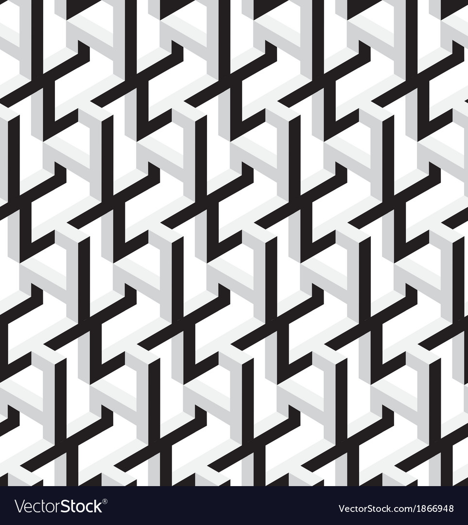 3d Abstract Geometric Seamless Pattern Royalty Free Vector
