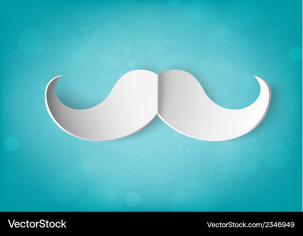 Paper mustache Royalty Free Vector Image - VectorStock