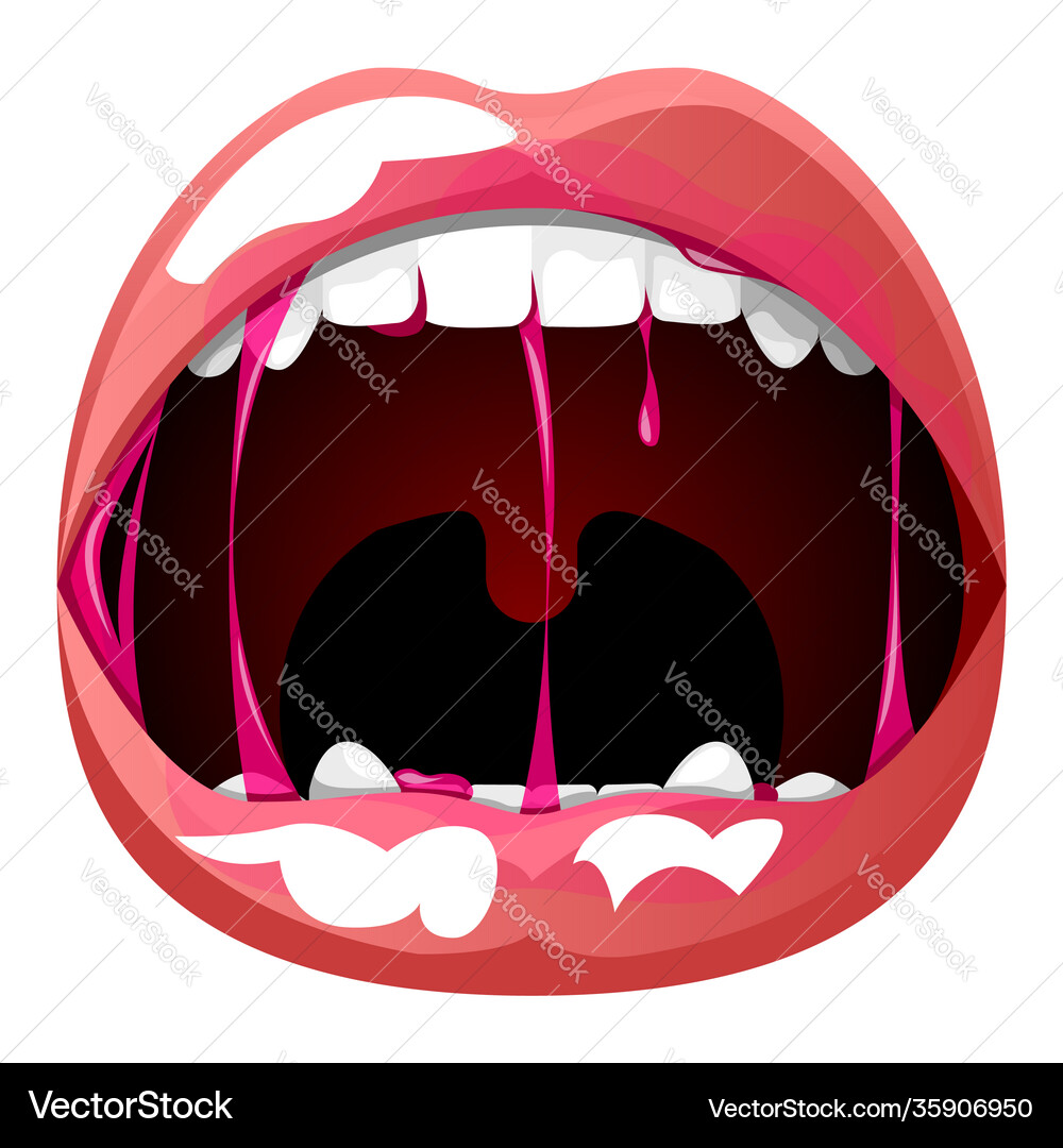 Lips in gradient style digital art Royalty Free Vector Image