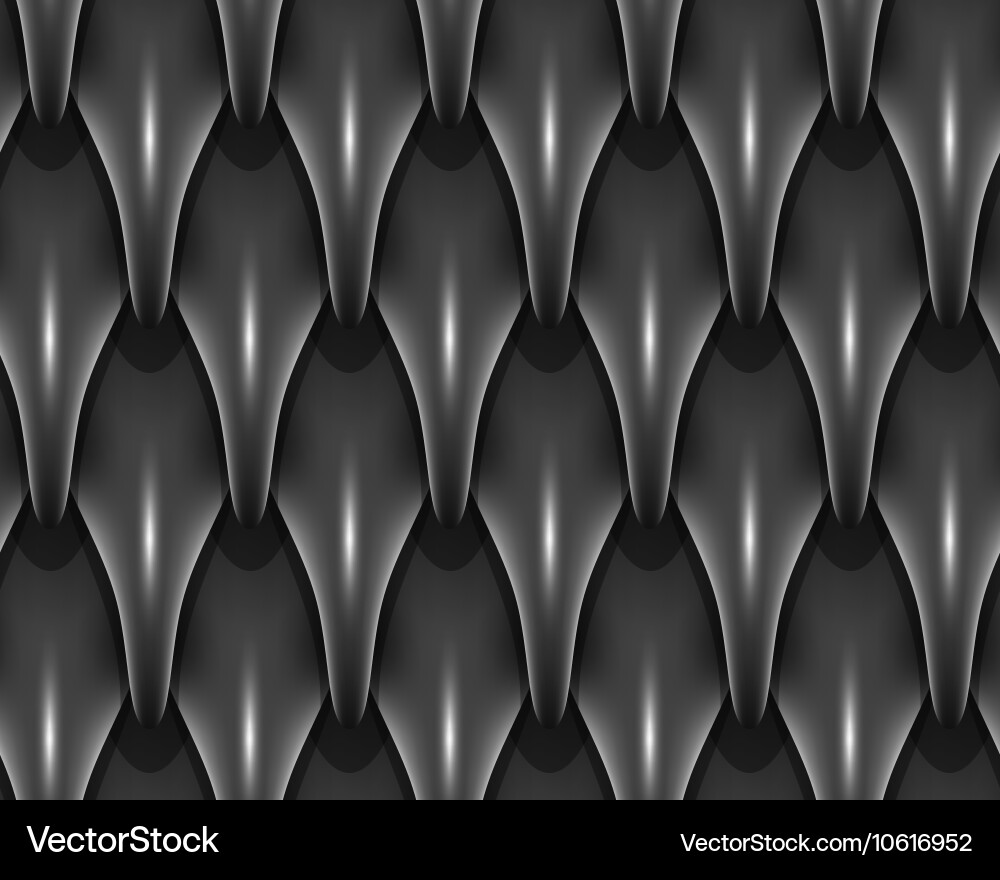 Black dragon scales seamless background texture Vector Image
